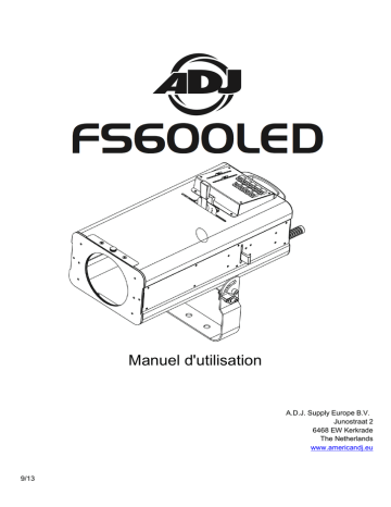ADJ FS600LED Follow Spot LED Mode d'emploi | Manualzz