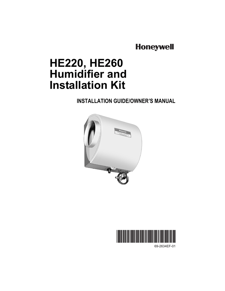 Honeywell HE220 Installation Manual And Owner's Manual | Manualzz