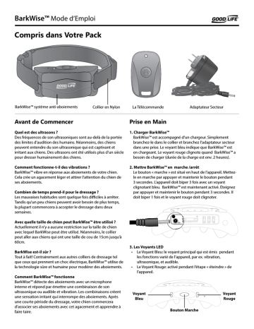BarkWise Mode d'Emploi | Manualzz