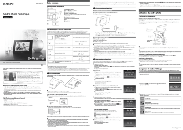 Sony DPF-C1000 Mode d'emploi | Manualzz