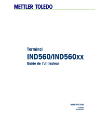 Mettler Toledo IND560 - User's Guide, Manual, Technical manual