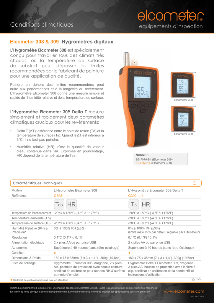 Humidité - Elcometer