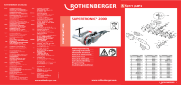 Rothenberger Power threader SUPERTRONIC 2000 Instruction manual | Manualzz