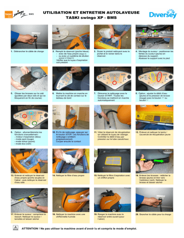 TASKI swingo XP BMS Manuel d'utilisation et d'entretien | Manualzz