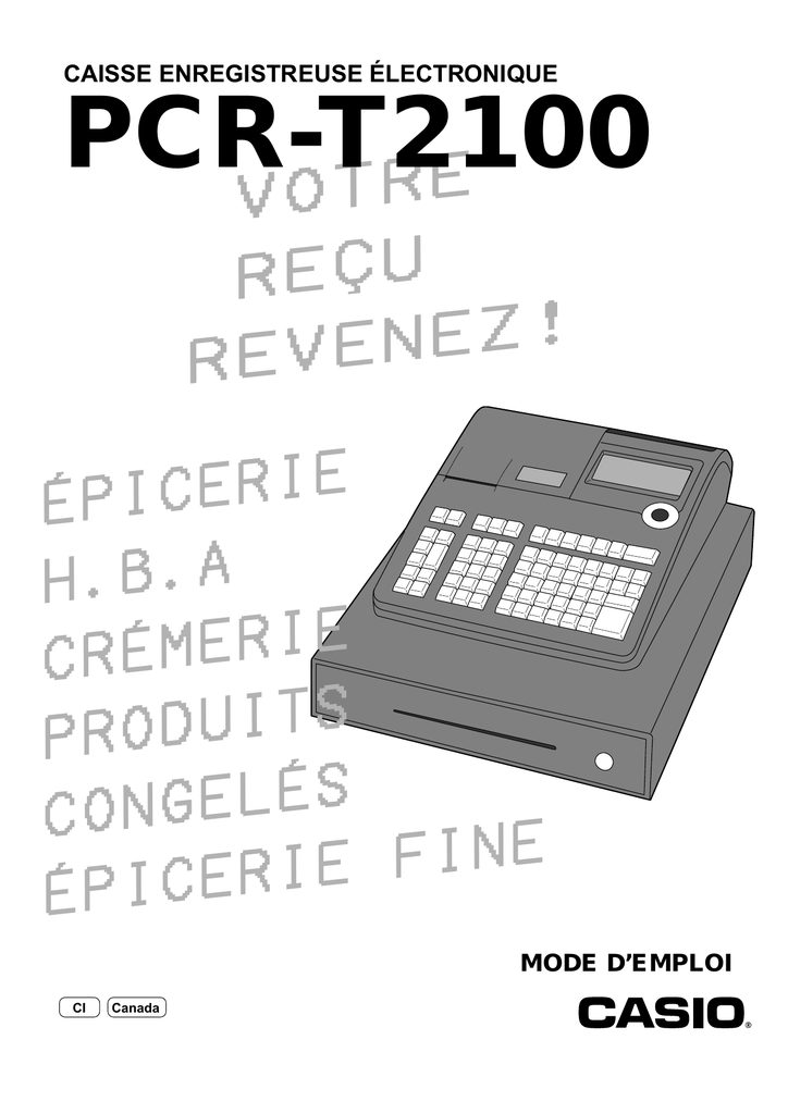 Casio PCR-T2100 User Manual | Manualzz