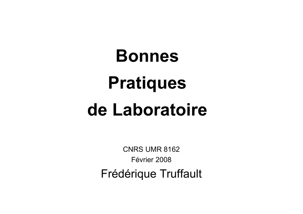 73-Guide de Bonnes pratiques de laboratoirepdf - DMP - Ministère