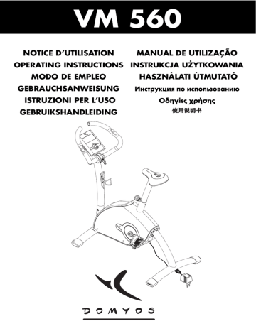 Manuel d'utilisation vélo d'appartement DOMYOS VM 560 | Manualzz