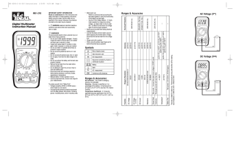 IDEAL Digital Multimeter 61-310 Instruction Manual | Manualzz