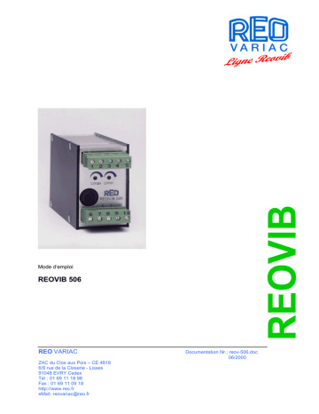 REOVIB 506 Mode d'emploi | Manualzz