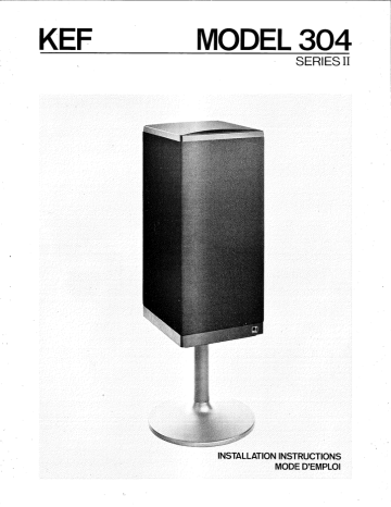 KEF Series II 304 Installation Instructions | Manualzz