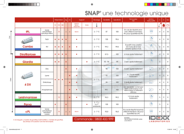 Test SNAP Manuel d'utilisation | Manualzz