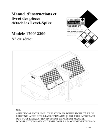 Manuel d'instructions Verti-drain Level-Spike 1700, 2200 | Manualzz