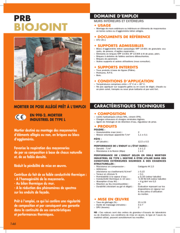 BIOJOINT - Fiche technique | Manualzz