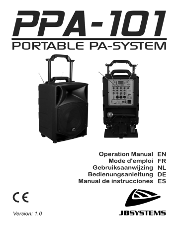 JB Systems PPA-101 Speaker Owner's Manual | Manualzz