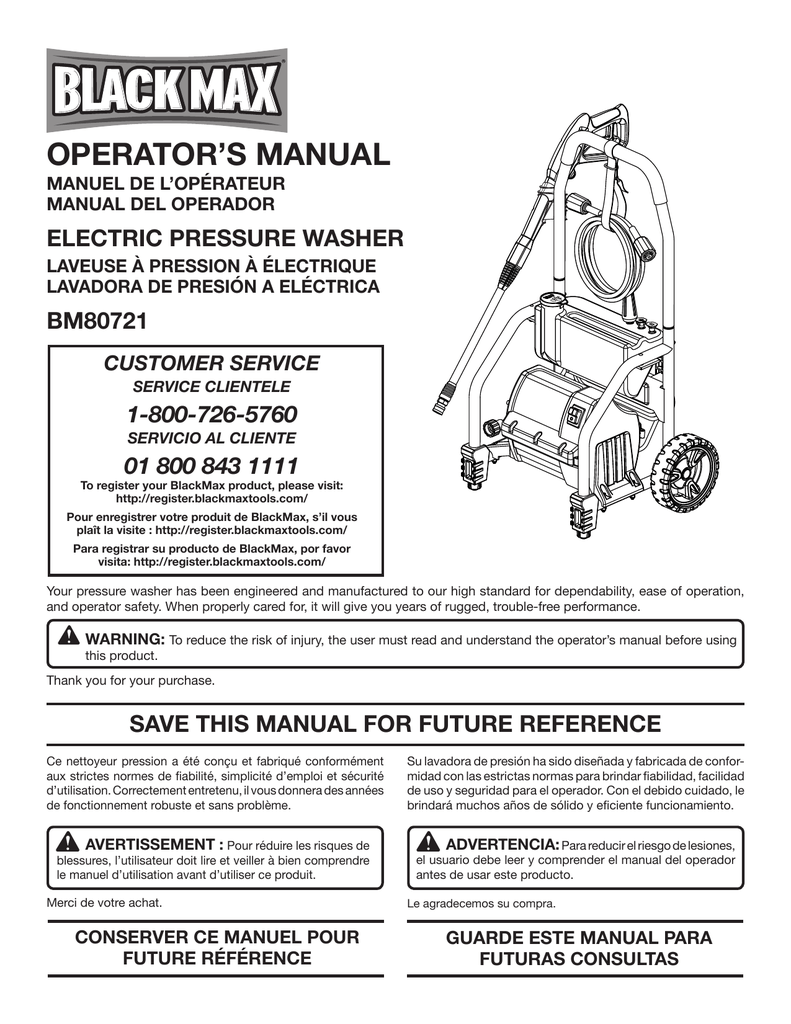 Black Max bm80721 Owner's manual | Manualzz