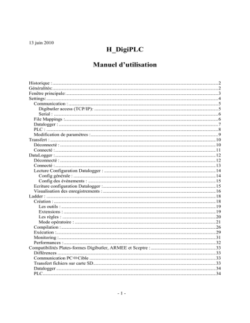 Logiciel de programmation DigiPLC - Manuel d’utilisation | Manualzz