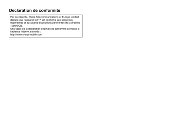 Sharp GX17 Mode d'emploi | Manualzz