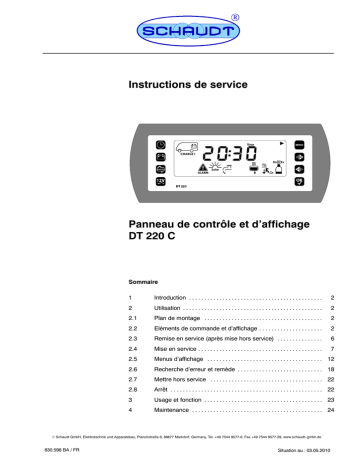 Schaudt DT 220 C Instructions de service | Manualzz
