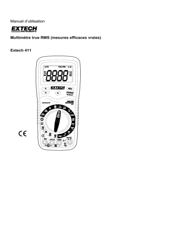 Manuel d'utilisation multimètre Extech 411 | Manualzz