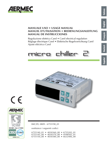 Aermec micro chiller 2 control panel User Manual | Manualzz