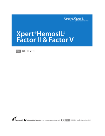 Factor II & Factor V GX FIIFV-10 Package Insert | Manualzz