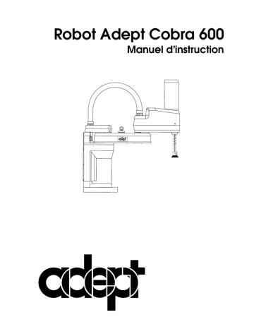 Manuel d'instruction Robot Adept Cobra 600 | Manualzz