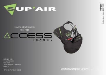 SUP'AIR ACCESS AIRBAG Notice d'utilisation | Manualzz