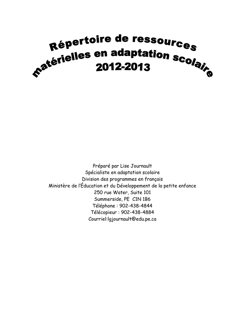 Guide de préparation au plan d intervention. destiné aux parents d ...