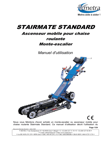 Stairmate STANDARD manuel d`utilisation FR ed 2006 | Manualzz