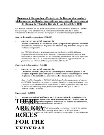 Rapport d’inspection plasma | Manualzz