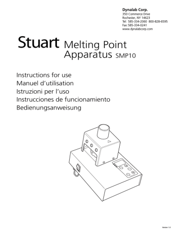Stuart SMP10 Melting Point Apparatus - Instructions for use | Manualzz