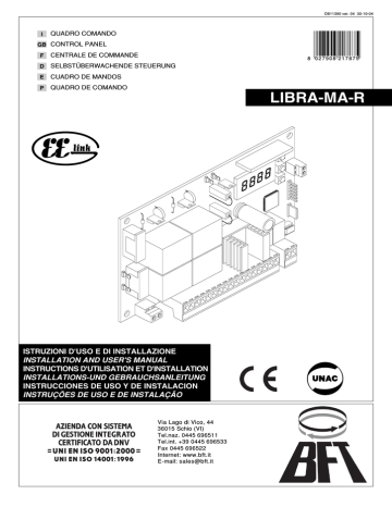 Control panel LIBRA-MA-R Ver. 04 Installation and User's Manual | Manualzz