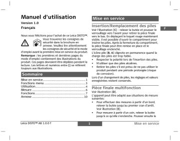 Manuel d`utilisation | Manualzz
