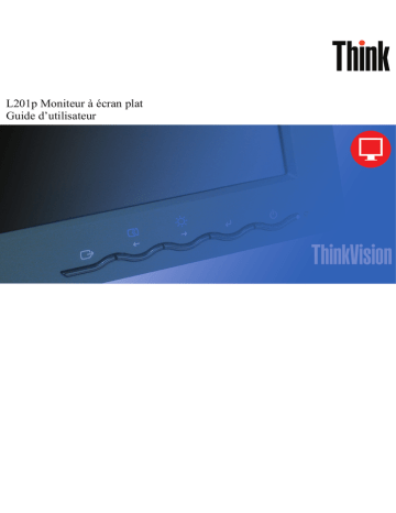 Lenovo L201p Moniteur à écran plat Guide d’utilisateur | Manualzz