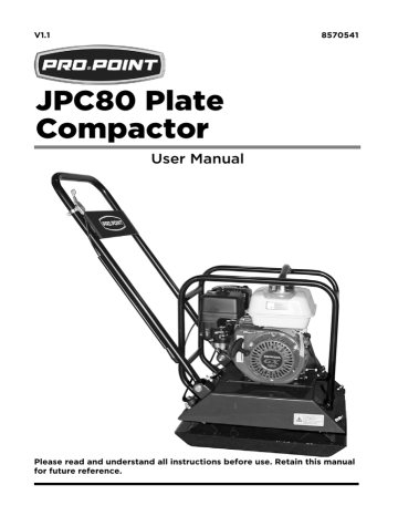 JPC80 Plate Compactor | Manualzz