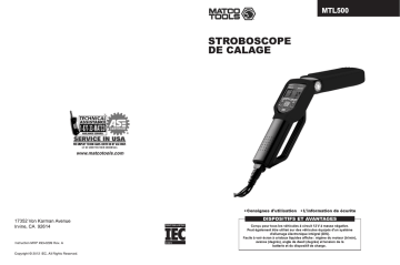 Stroboscope de calage MTL500 Manuel d'utilisation | Manualzz