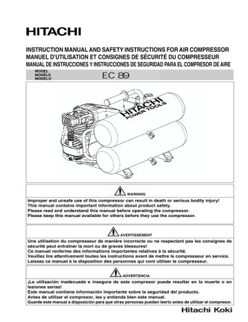 Hitachi Koki EC89 User's Manual | Manualzz