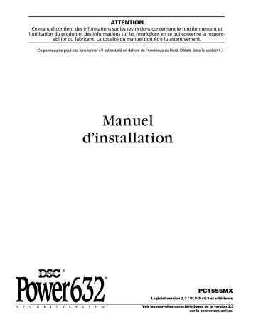 Manuel d'installation PC1555MX, LCD5500Z, LCD5501Z, LCD5501Z32 | Manualzz