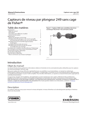 Manuel d'instructions Capteur de niveau 249 sans cage, 249V, 249BP ...
