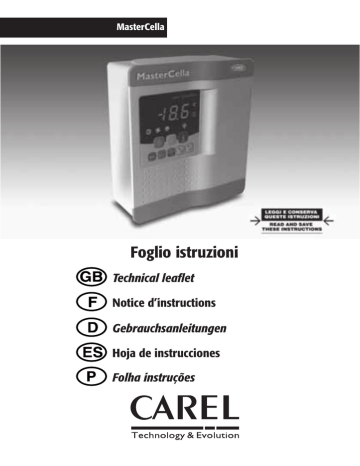 Refrigeration Control MasterCella Instruction Leaflet | Manualzz