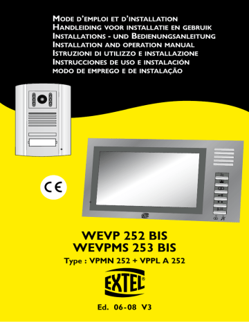 Extel WEVP 252 BIS, VPMN 252, VPPL A 252, WEVPMS 253 BIS Istruzioni per ...