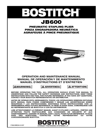 Bostitch JB600 Air-drive 85-Staple Magazine Approx. 3/8 in x 2-1/2 in ...
