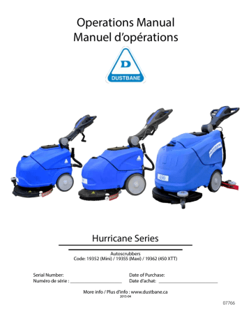 Dustbane Hurricane Compact Series Operations Manual | Manualzz