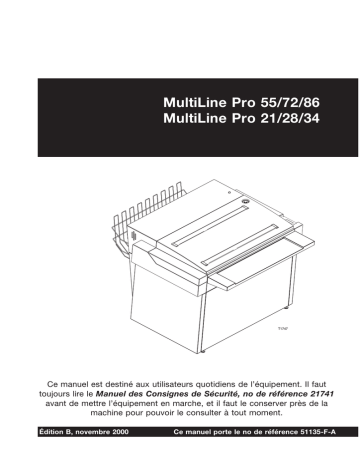 Manuel d'utilisation MultiLine Pro 55/72/86 et 21/28/34 | Manualzz