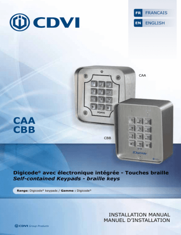 CDVI CBB, CAA Instruction manual | Manualzz