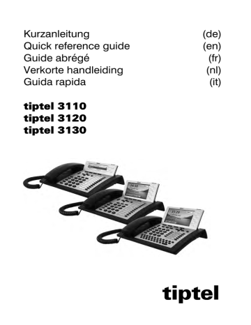 Tiptel 3130, 3110, 3120 Reference guide | Manualzz