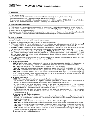 Viewer TAC2 Installation Manual | Manualzz