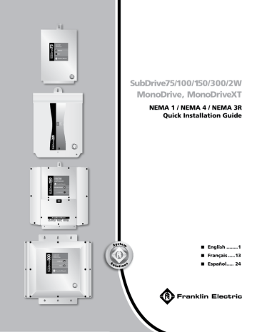 Franklin Electric MonoDrive Quick Installation Manual | Manualzz