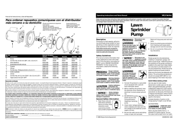 Wayne WLS150 Self-Priming Centrifugal Cast Iron Lawn Sprinkler Water ...