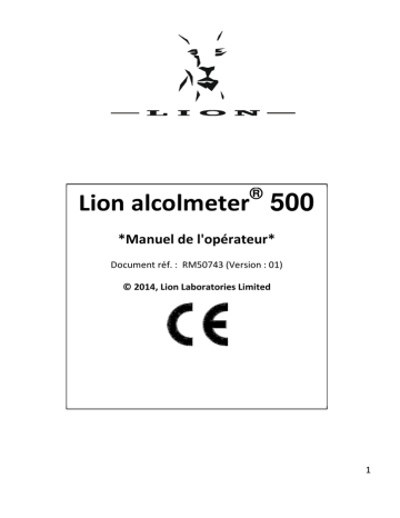 Alcoolmètre 500 Manuel de l'opérateur | Manualzz